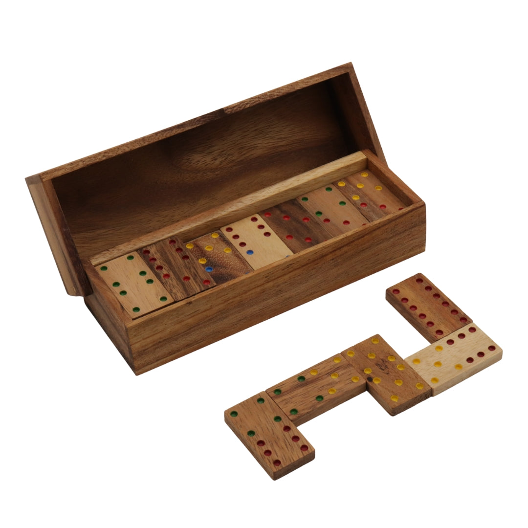 DOMINOES | Double-6 Set | Hardwood | 50 × 27 mm Blocks – House of Chess