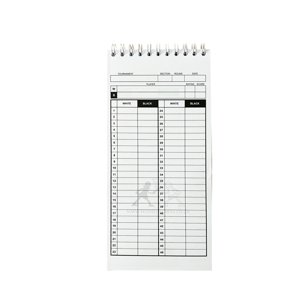 40-Page Checkmate Notation Pad – House of Chess