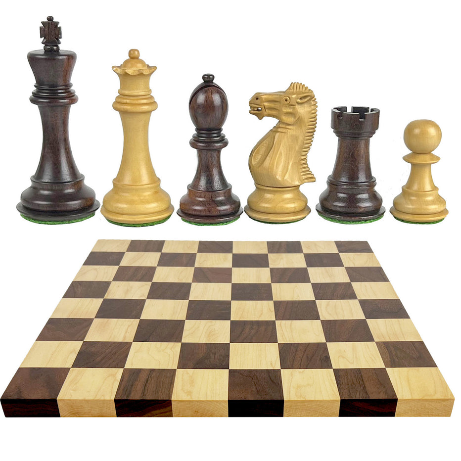 ST. PETERSBURG | Solid Walnut & Maple Borderless Board (large) – House of Chess
