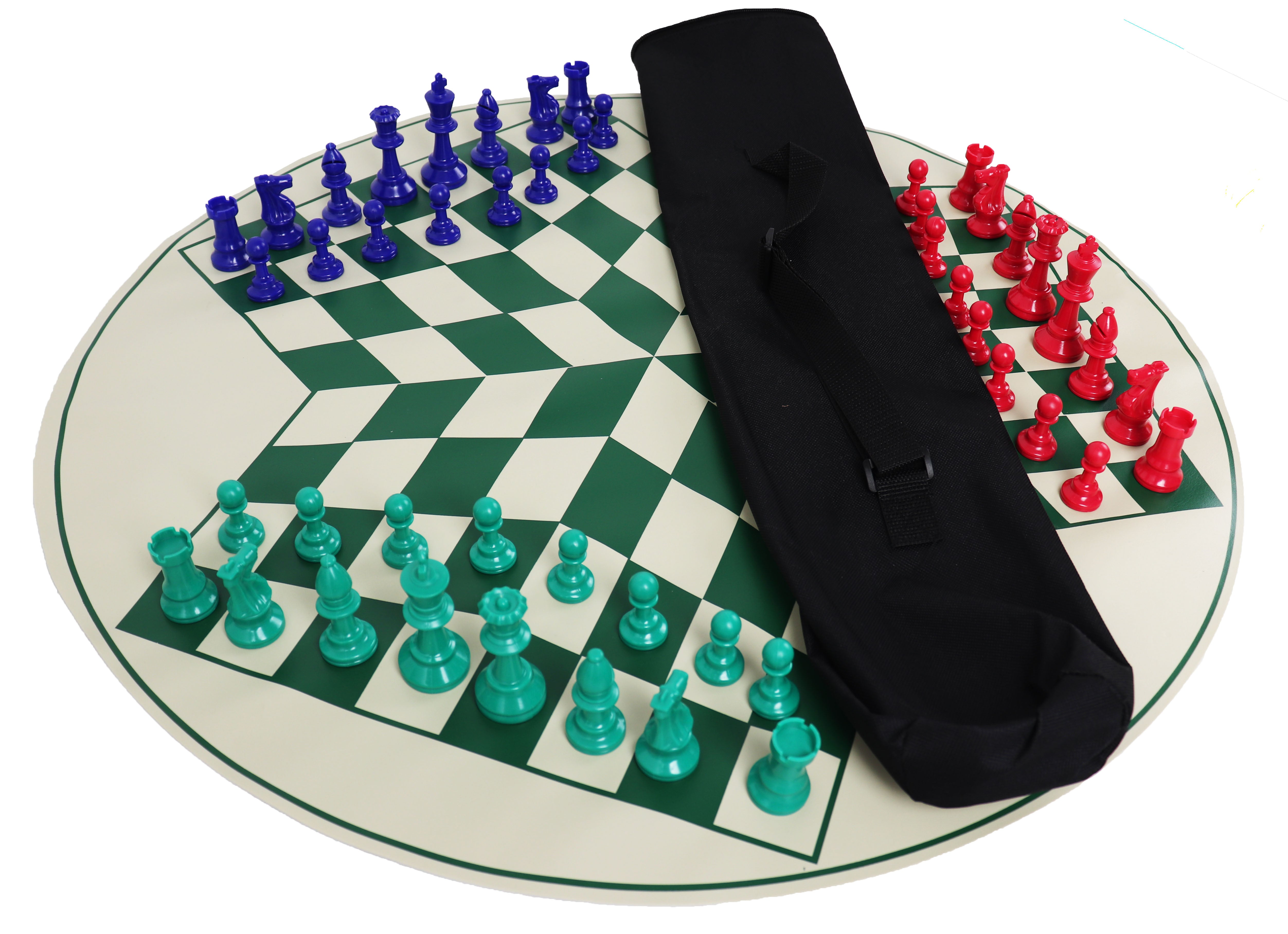three-player chess set (green board) – House of Chess