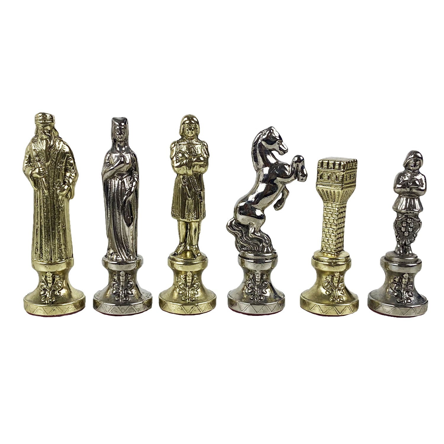 RENAISSANCE | Metal Chess Set | Gold & Silver | Black Chess Board | 36 ...
